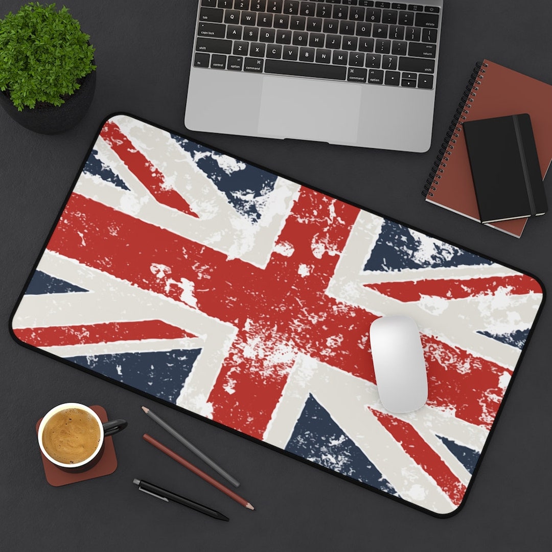 Grunge Union Jack Desk Mat, United Kingdom Flag, British Pride - Etsy