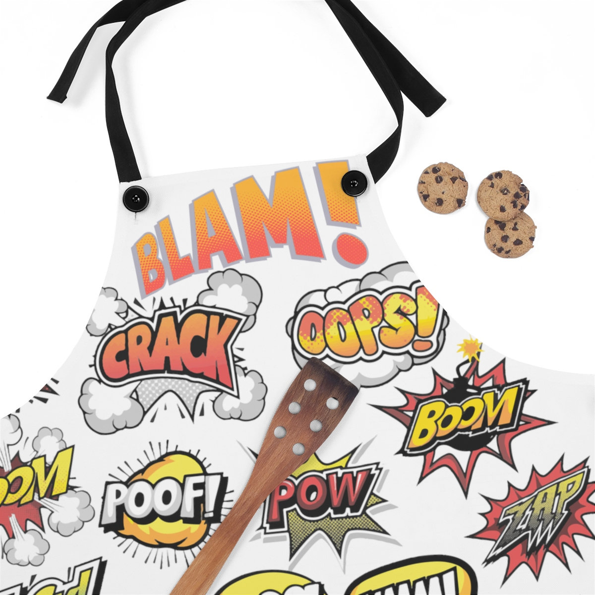 Comic Effects, Cookout Apron, Inspired From Vintage Batman TV Series