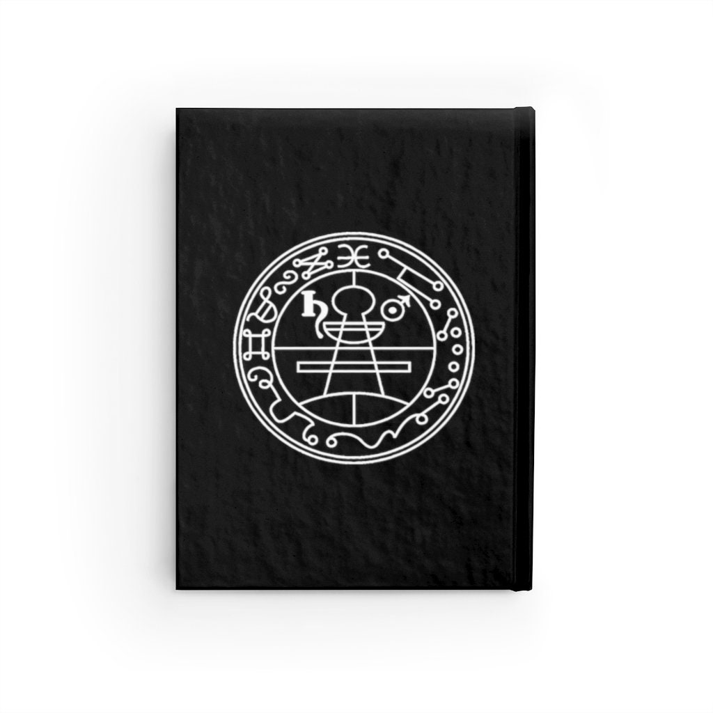 Dark Grimoire, Hardcover Journal, Ruled Line, Demon Crawling Over ...