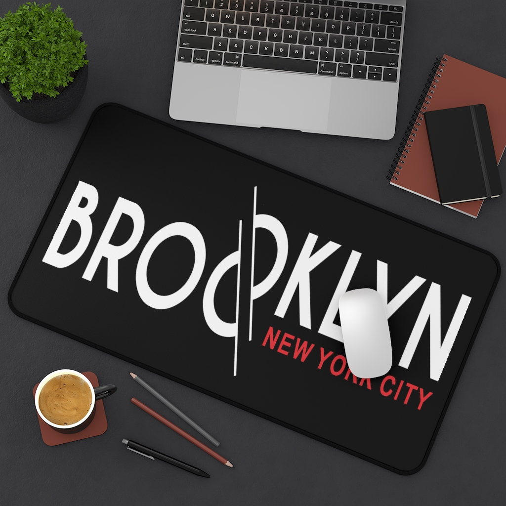 Brooklyn New York City Desk Mat, Vintage Retro Style Design, Brooklyn Pride