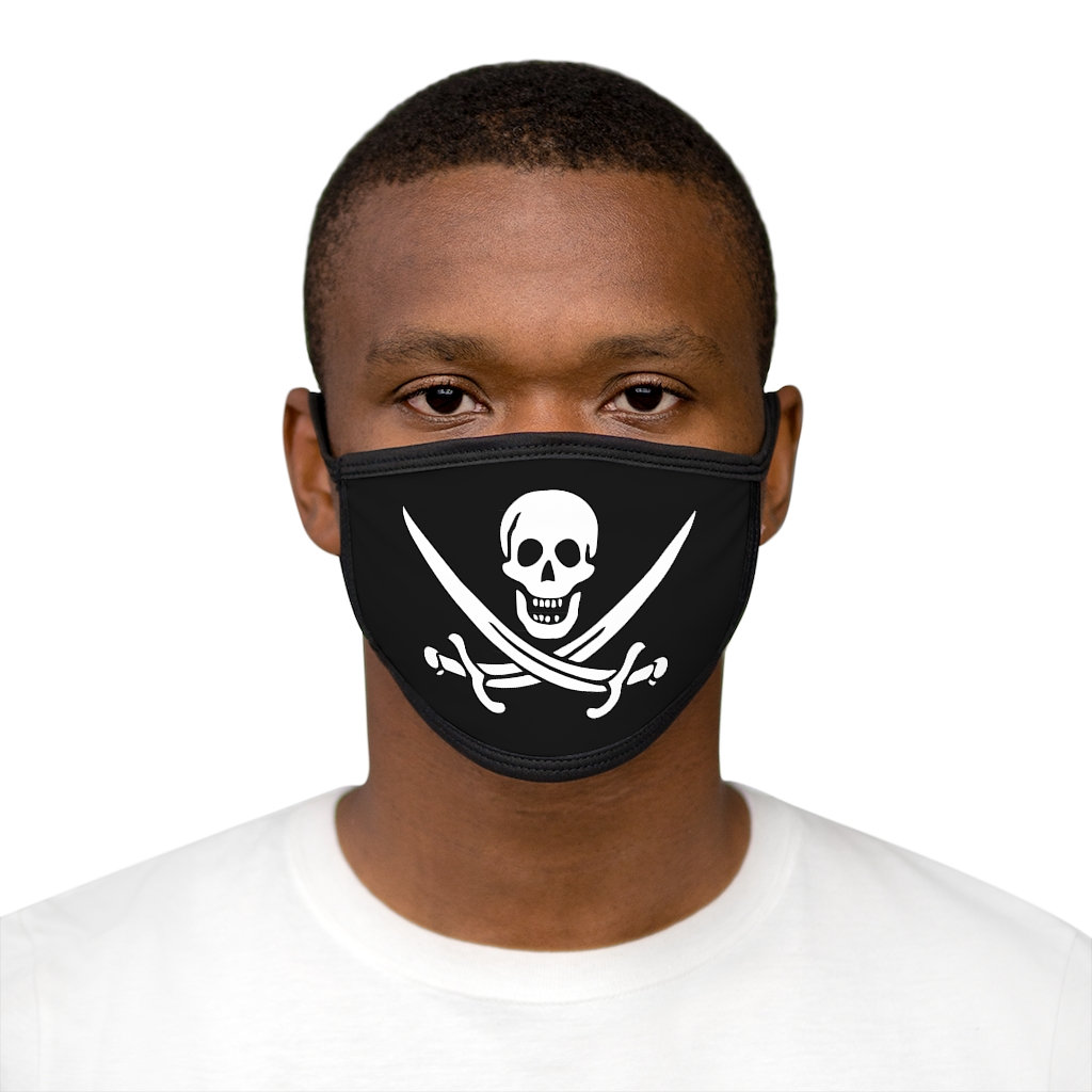 Skull And Crossed Cutlasses, Cotton & Polyester Face Mask, Washable ...