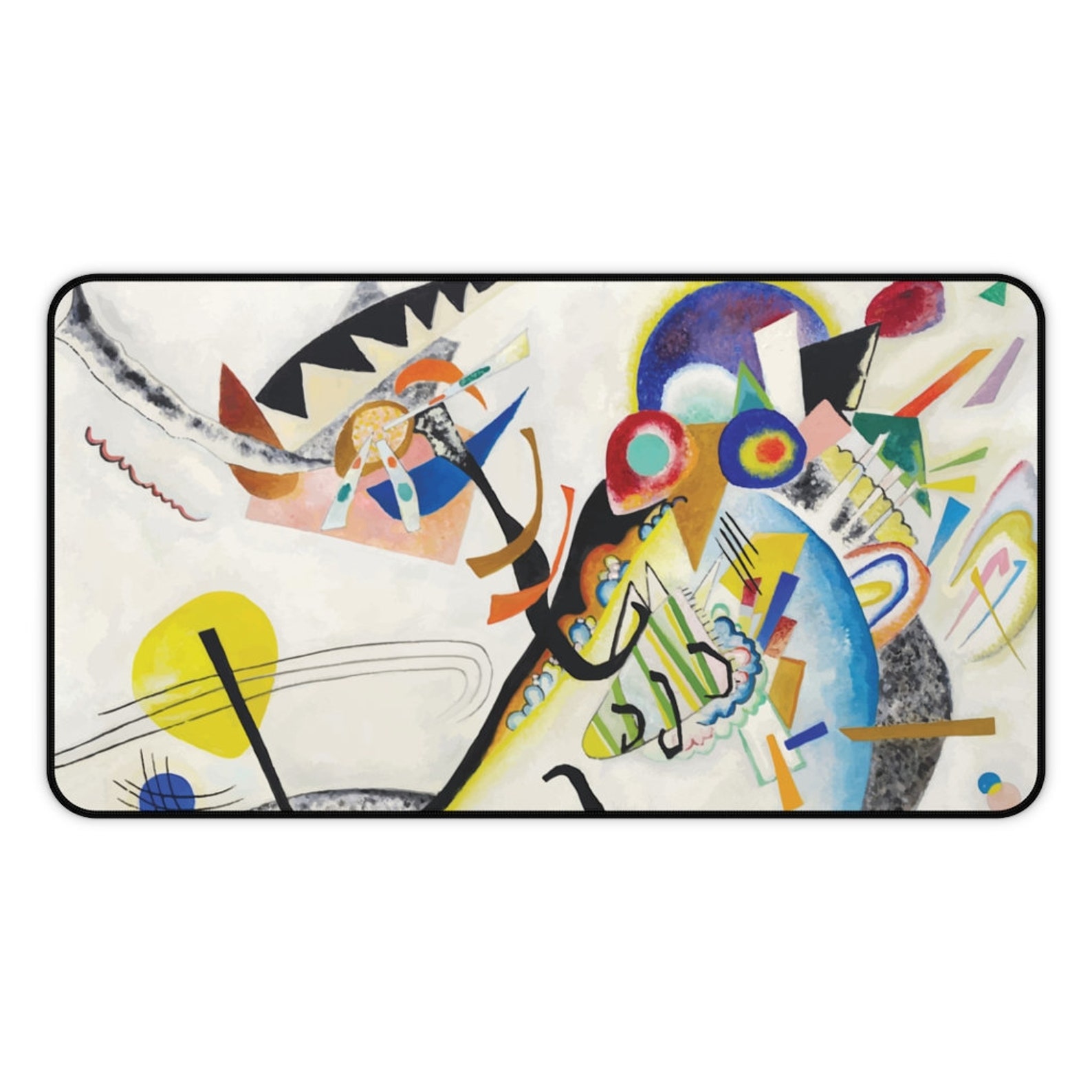 Blue Segment Desk Mat, Wassily Kandinsky, Abstract - Etsy