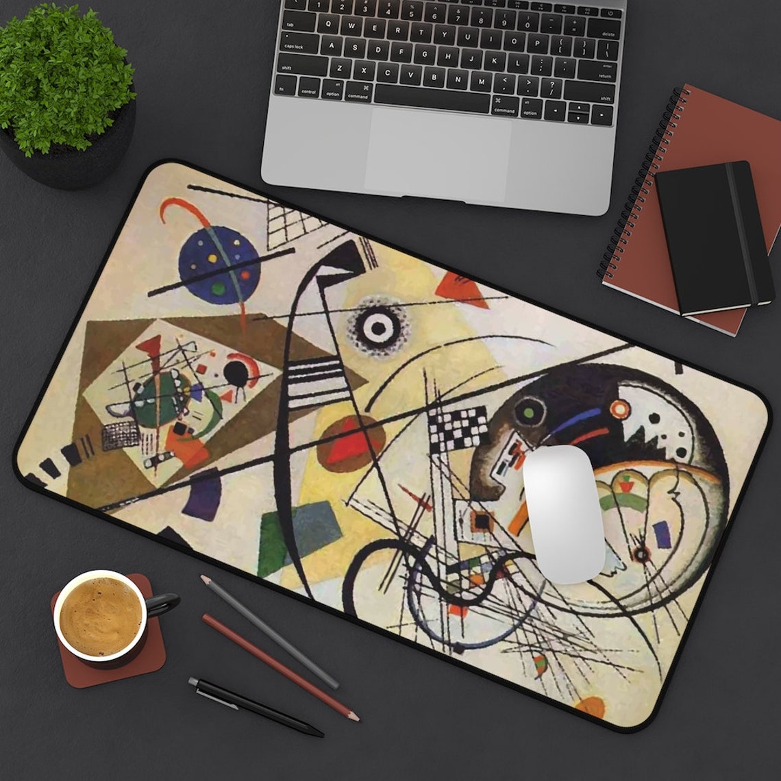 Transverse Line Desk Mat Wassily Kandinsky Abstract | Etsy