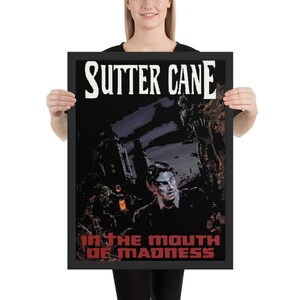 In the Mouth of Madness, 18" X 24", Framed Giclée Poster, Black Wood Frame, Acrylic Covering ...