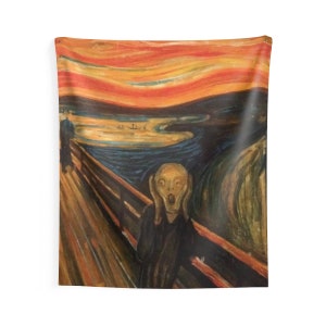 The Scream, Indoor Wall Tapestry, Vintage/antique Painting, Edvard ...