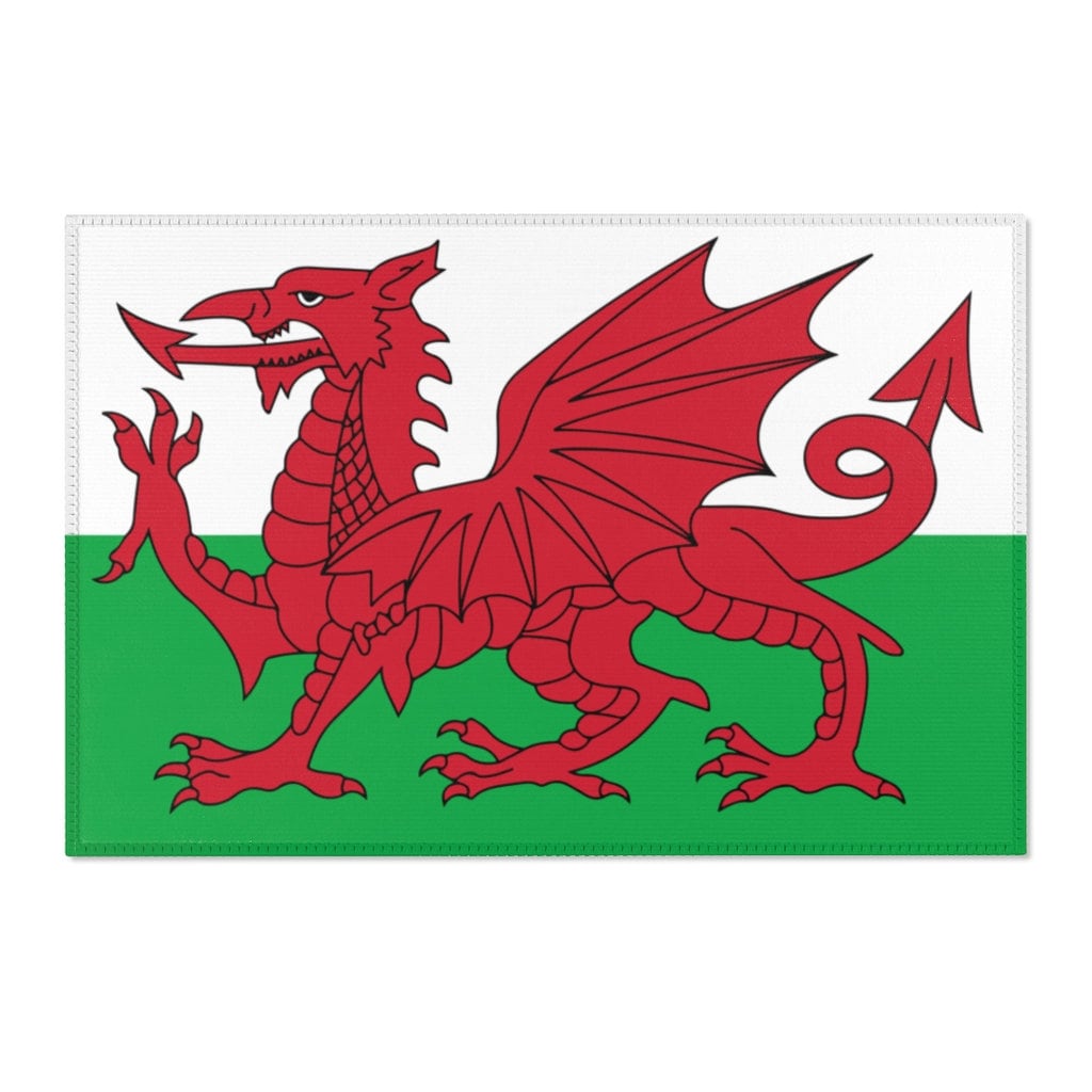 Cymru Am Byth, 2'x3' Door Mat & 4'x6' Area Rug Sizes, Flag Of Wales ...