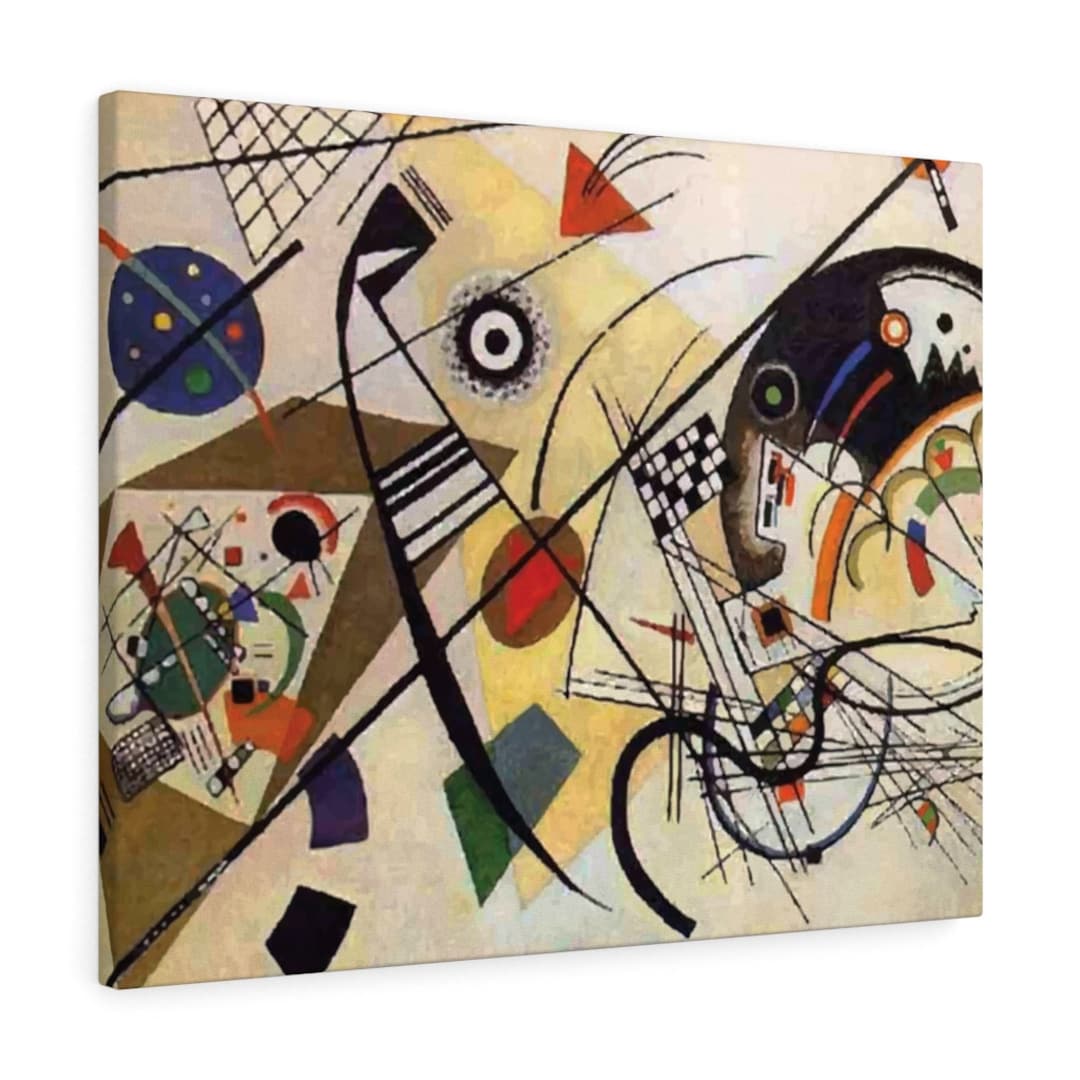 Transverse Line, 30"x24" Canvas Print, Wassily Kandinsky, Abstract - Etsy