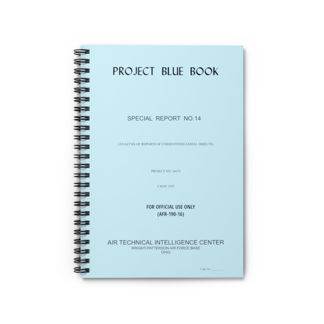 Project Blue Book Spiral Notebook: USAF UFO Cosplay Prop - Etsy