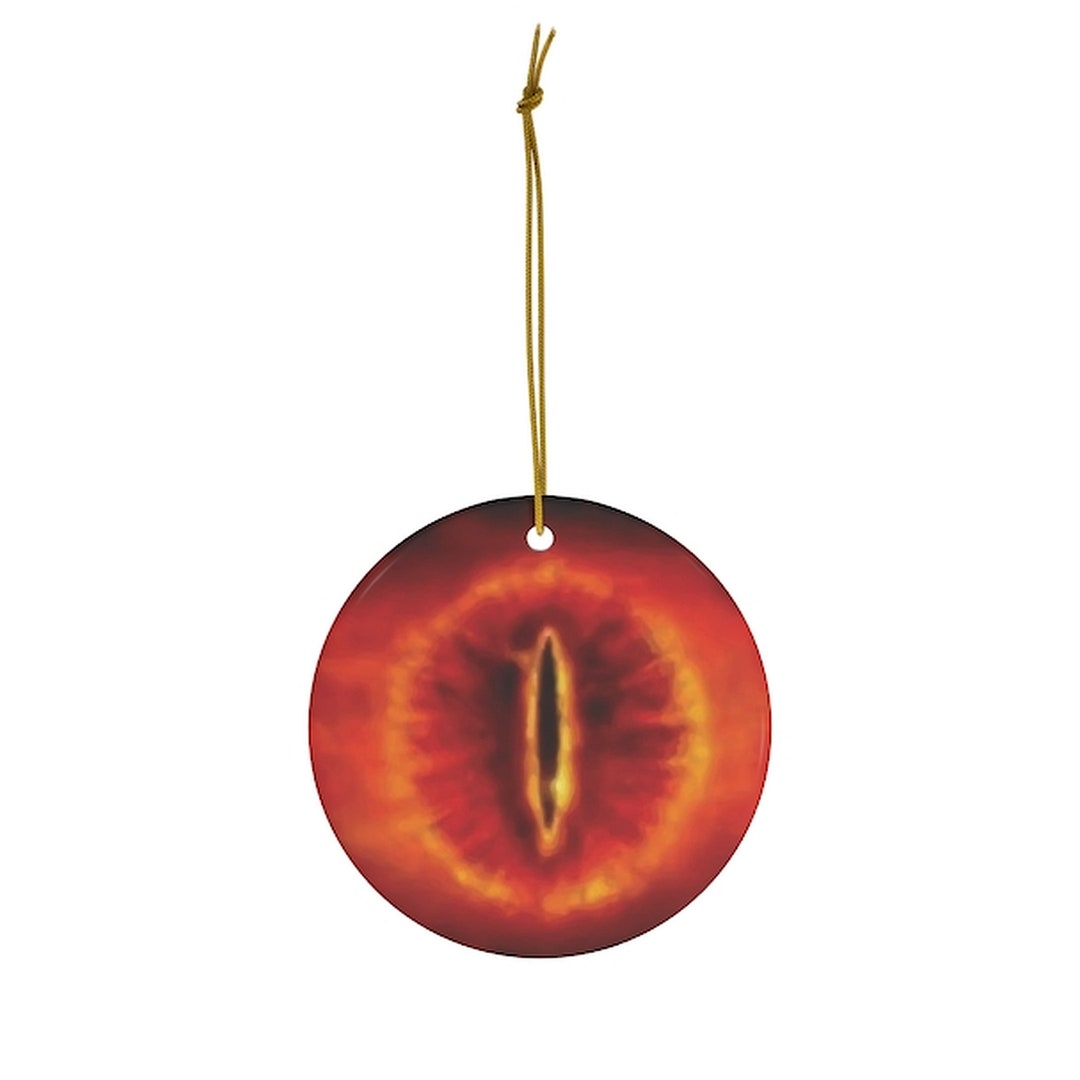 Eye of Sauron, Round Christmas Porcelain Ornament, Lord of the Rings ...