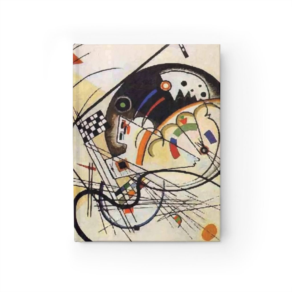 Transverse Line, Hardcover Journal, Ruled Line, Vintage Abstract ...
