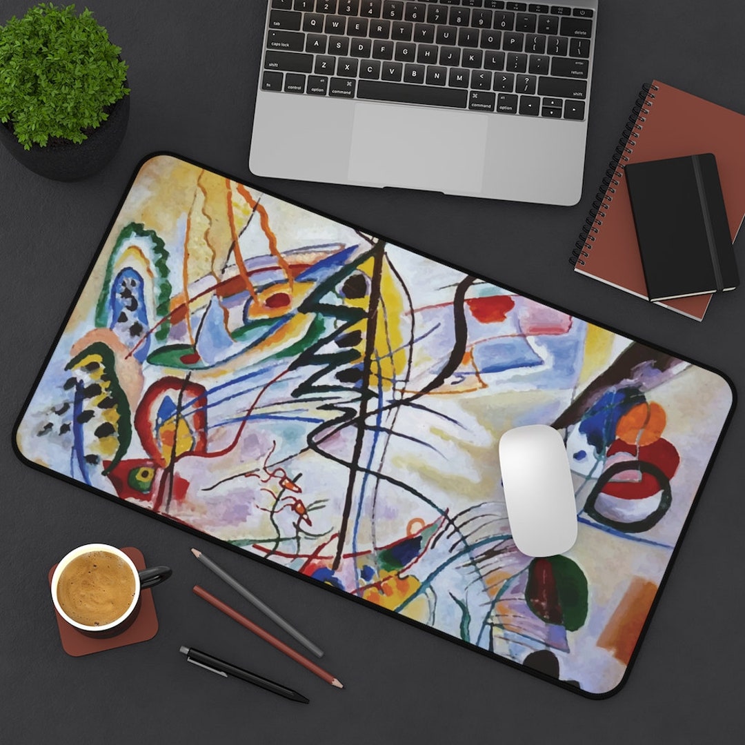 Violet Wedge Desk Mat, Wassily Kandinsky, Abstract - Etsy