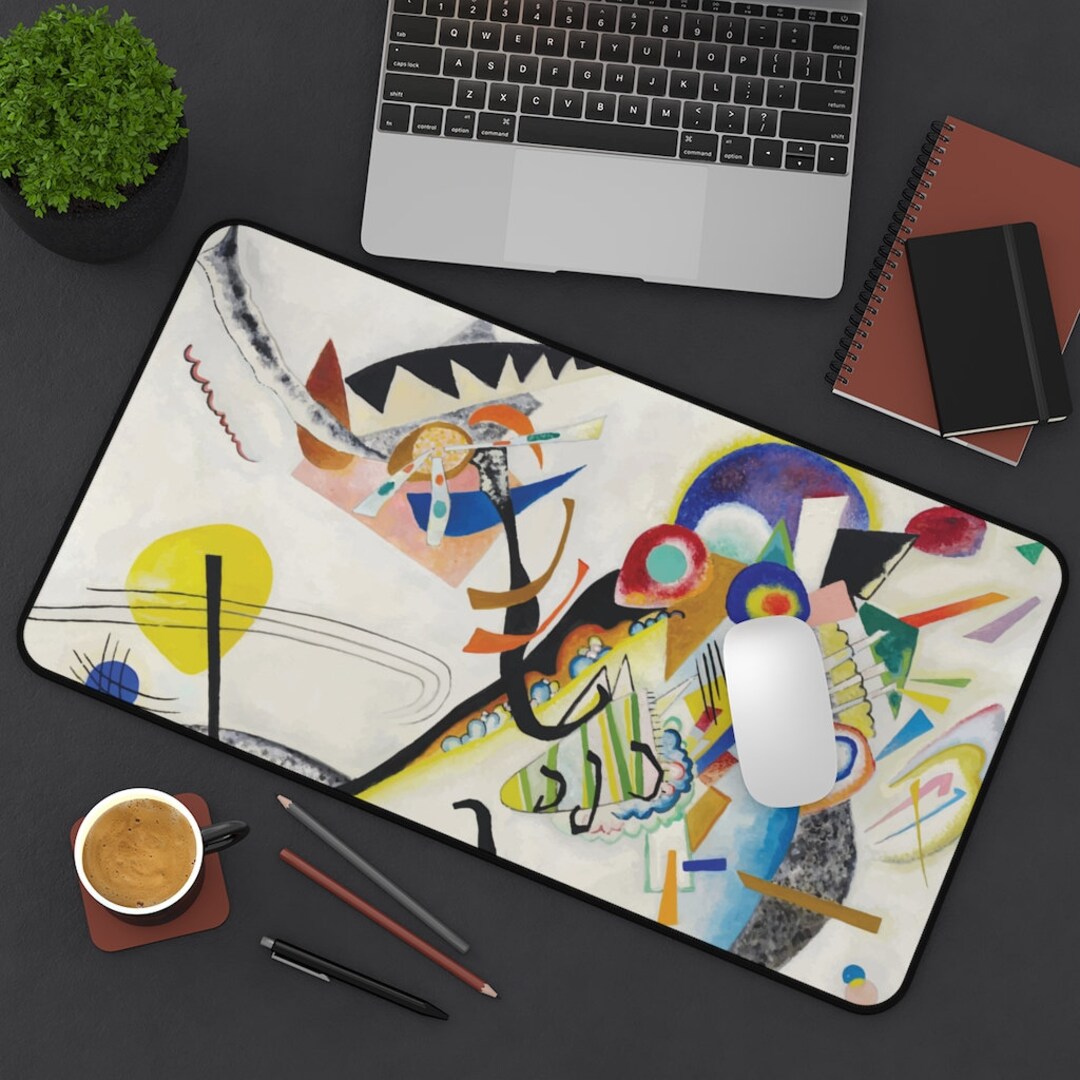 Blue Segment Desk Mat, Wassily Kandinsky, Abstract - Etsy