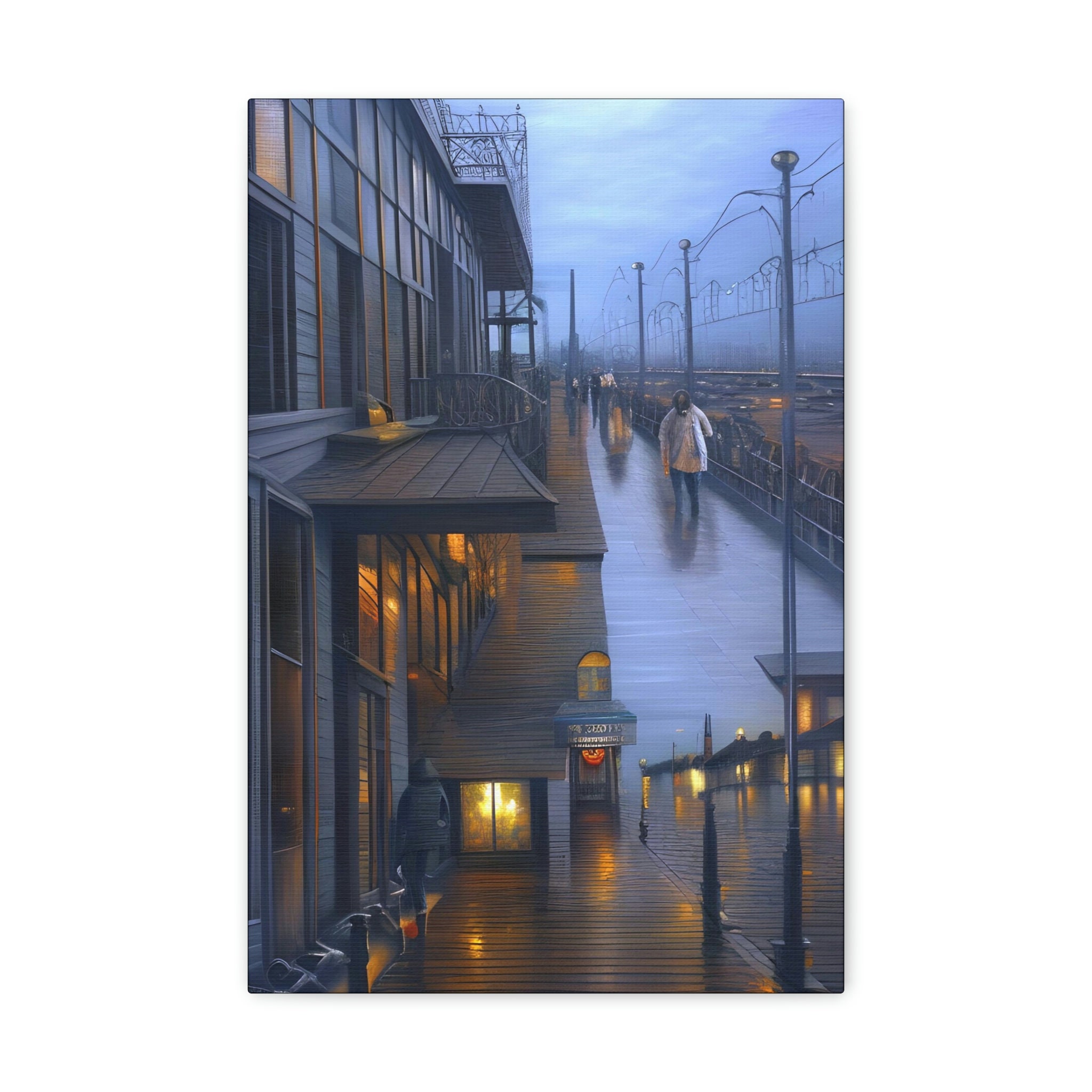 Escher's Reality: Dawn, 12x18 Canvas Print Surreal, Twisted Landscape ...