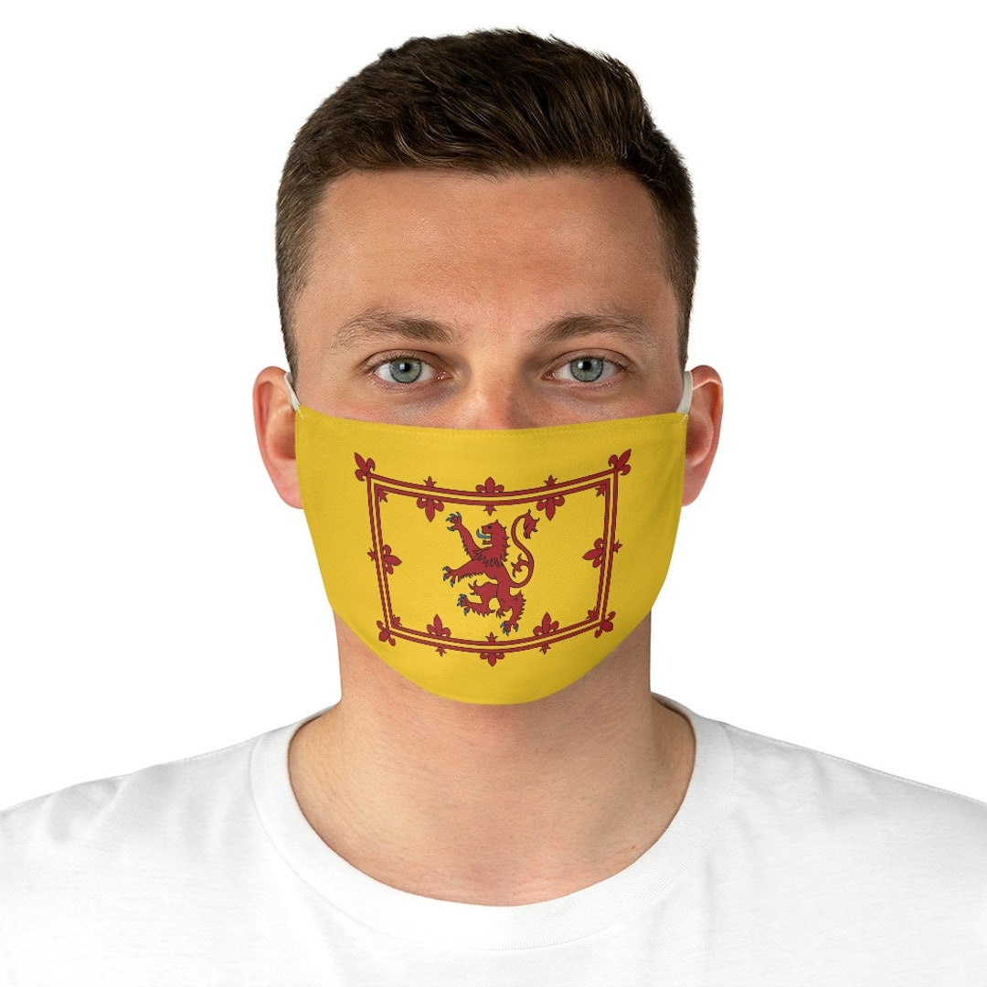 Lion Rampant of Scotland, Cloth Face Mask, Washable, Reusable, Scottish ...