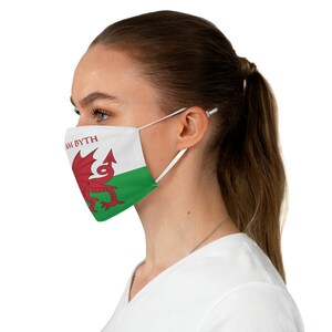Cymru Am Byth, Cloth Face Mask, Washable, Reusable, Wales Flag, Motto ...