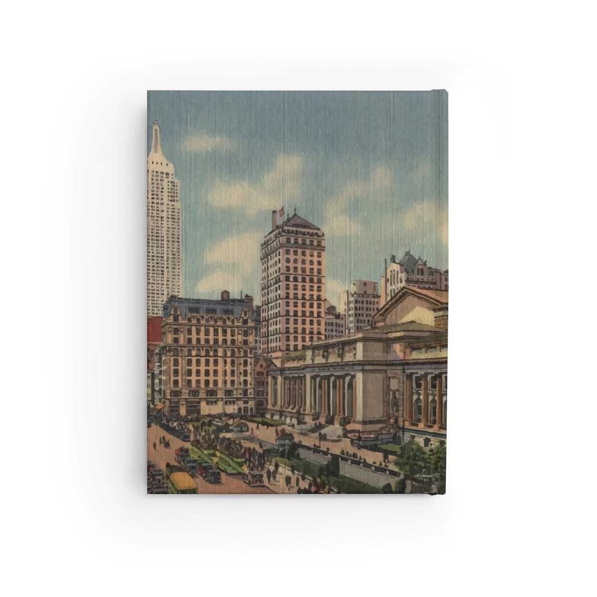Midtown Manhattan 1933, Hardcover Journal, Ruled Line, Vintage Postcard ...
