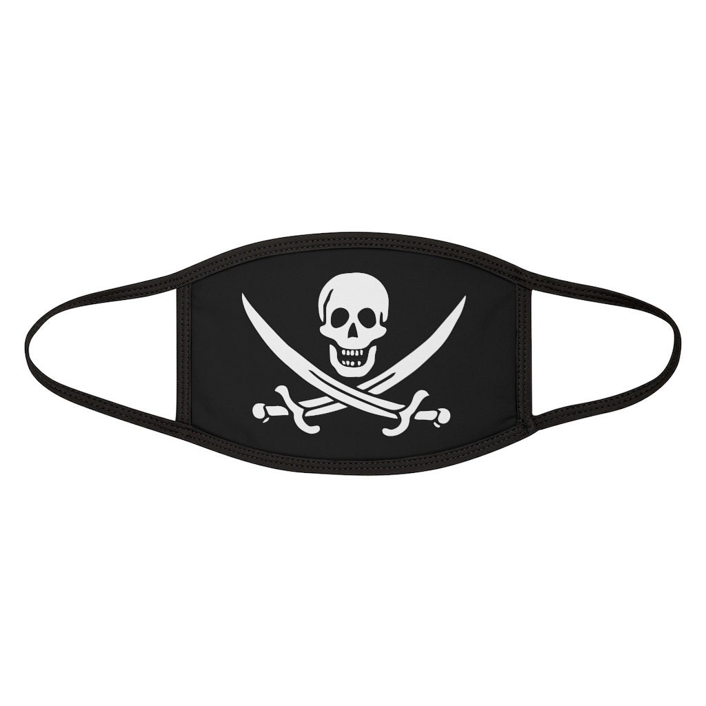 Skull And Crossed Cutlasses, Cotton & Polyester Face Mask, Washable ...