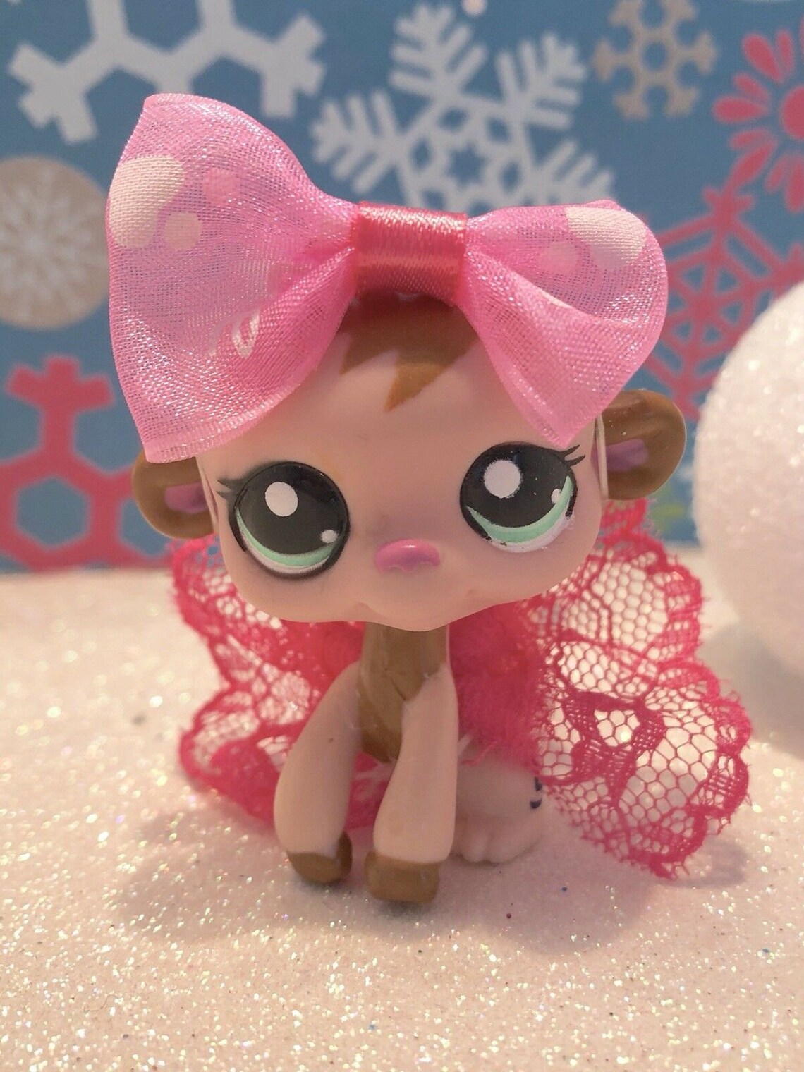 Littlest Pet Shop Baby Monkey with Bangs and a Cute Hair Bow & | Etsy