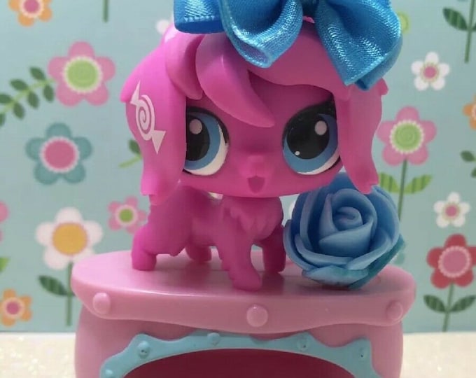 Littlest Pet Shop 3312 Hot Pink Candy Swirl Sheepdog Puppy Dog Hasbro ...
