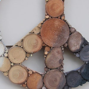 Unity Peace Sign Wooden Mosaic Wall Art With a Birch Wood - Etsy