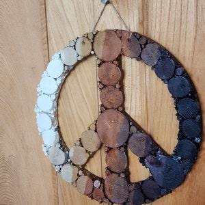 Unity Peace Sign Wooden Mosaic Wall Art With a Birch Wood Backer - Etsy