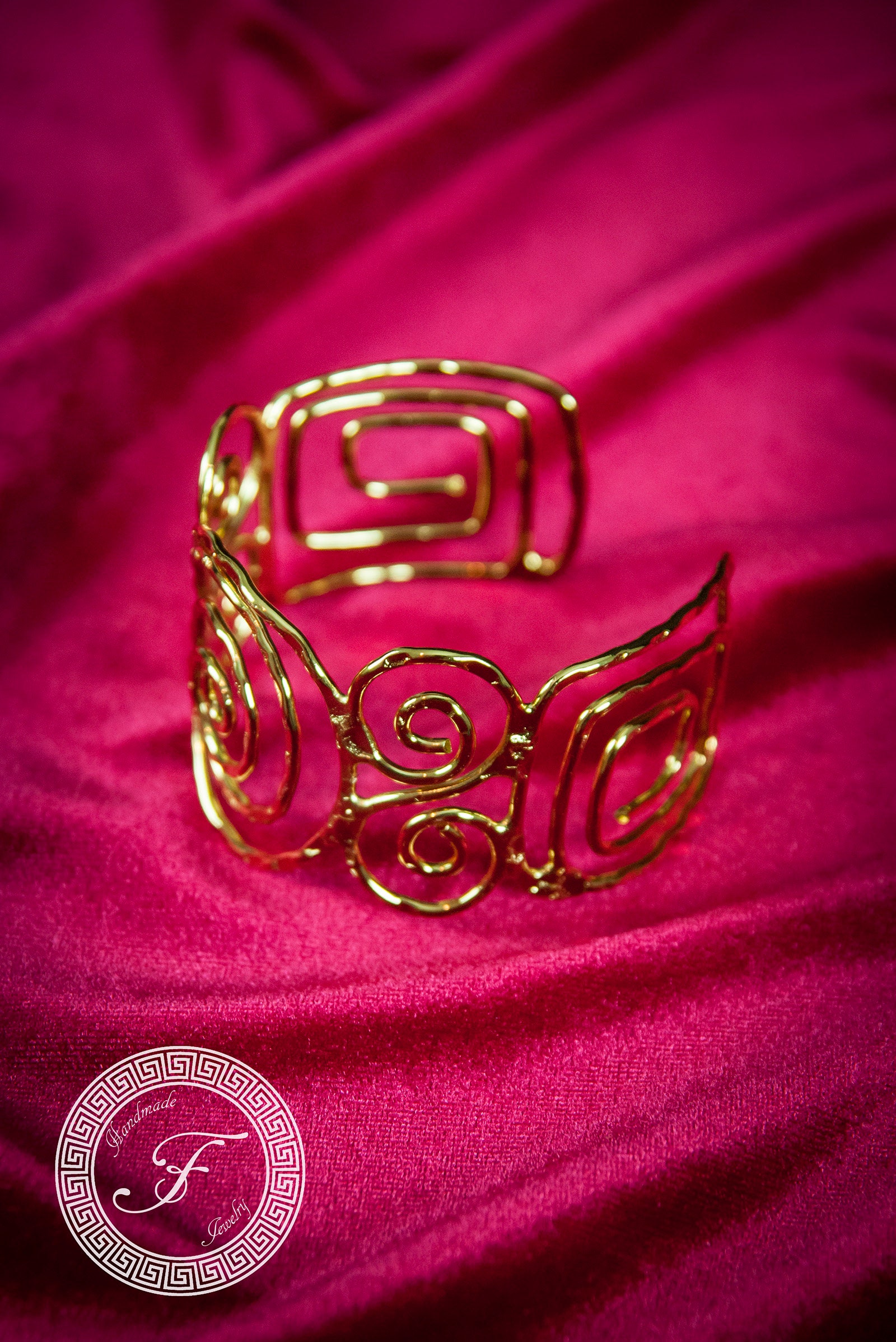 Greek Bracelet Key Motif Gold Plated Handmade - Etsy