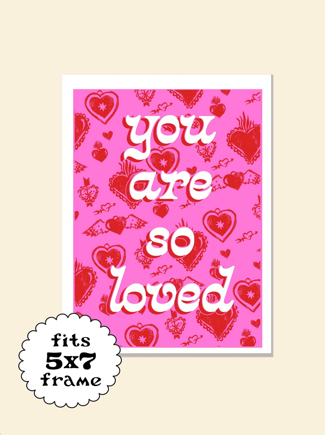 You Are so Loved Valentine's Card Printable Digital Download - Etsy