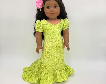 18 Doll Hawaiian Holoku Dress - Etsy