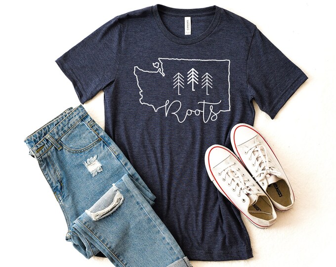 Washington Roots Tee State Roots Shirt Washington Shirt - Etsy