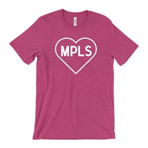 Heart in Minneapolis Tee Minneapolis Shirt Minneapolis Tee MPLS Shirt ...