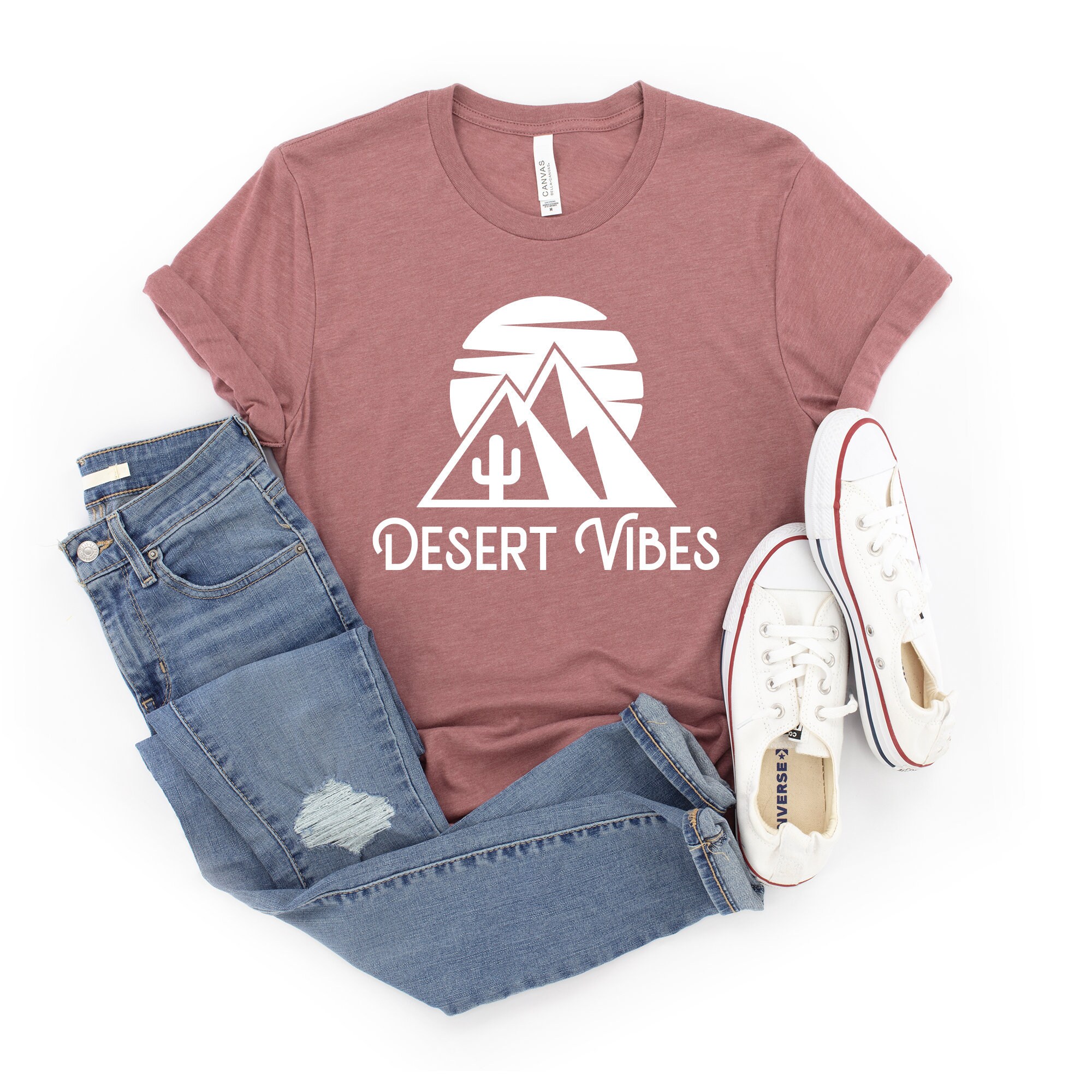 Desert Vibes Tee Desert Shirt Cute Summer Graphic Tee | Etsy