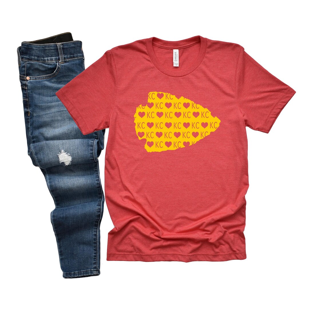 Kansas City Arrowhead Football Tee KC Chiefs Arrowhead Shirt Cute KC ...