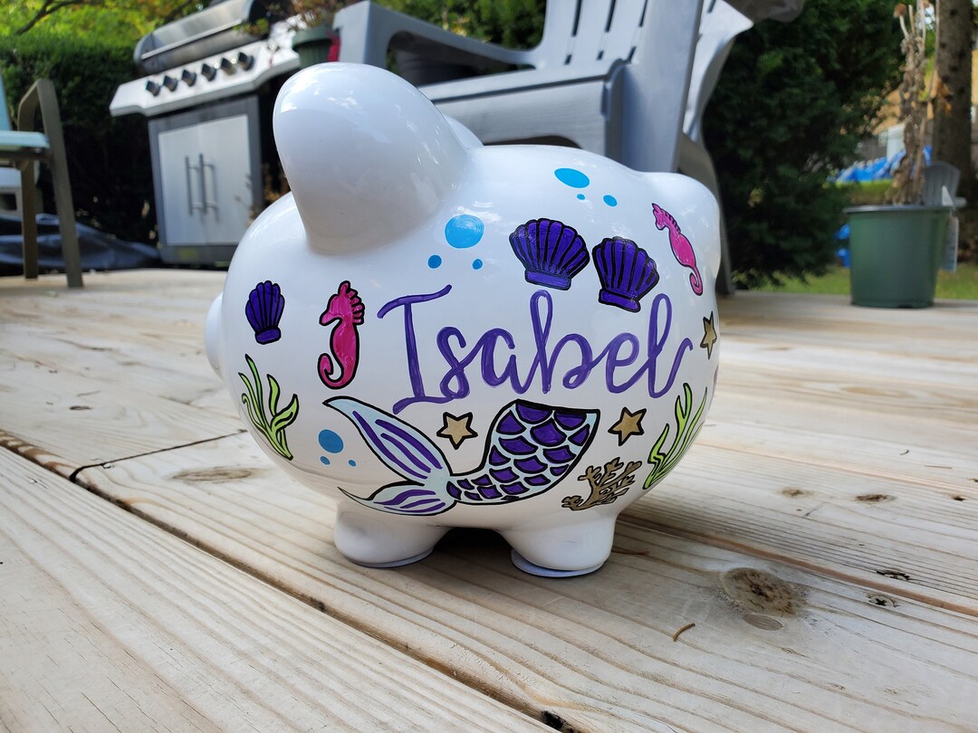 Mermaid Themed Piggy Bank - Etsy