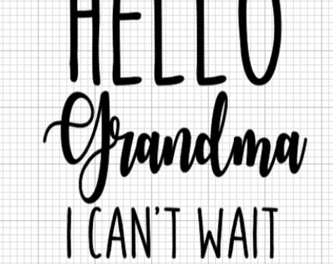 Hello Grandma Svg File Only - Etsy