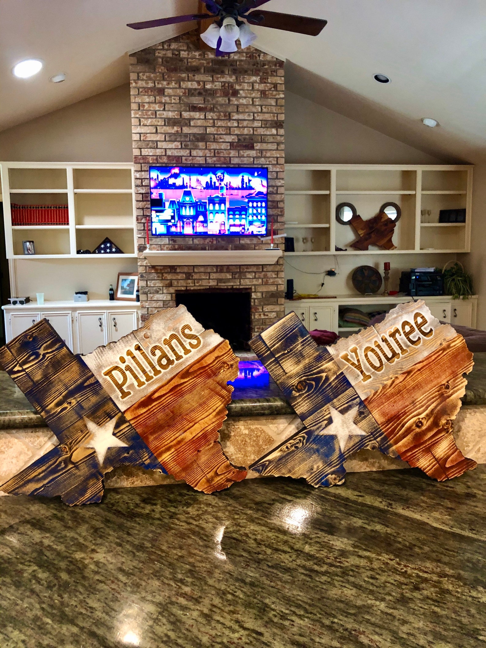 Personalized Texas Flag Wood Sign Wood Wall Decor Home - Etsy