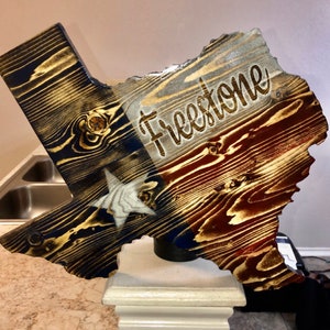 Personalized Texas Flag Wood Sign | Wood Wall Decor | Home Wall Decor ...