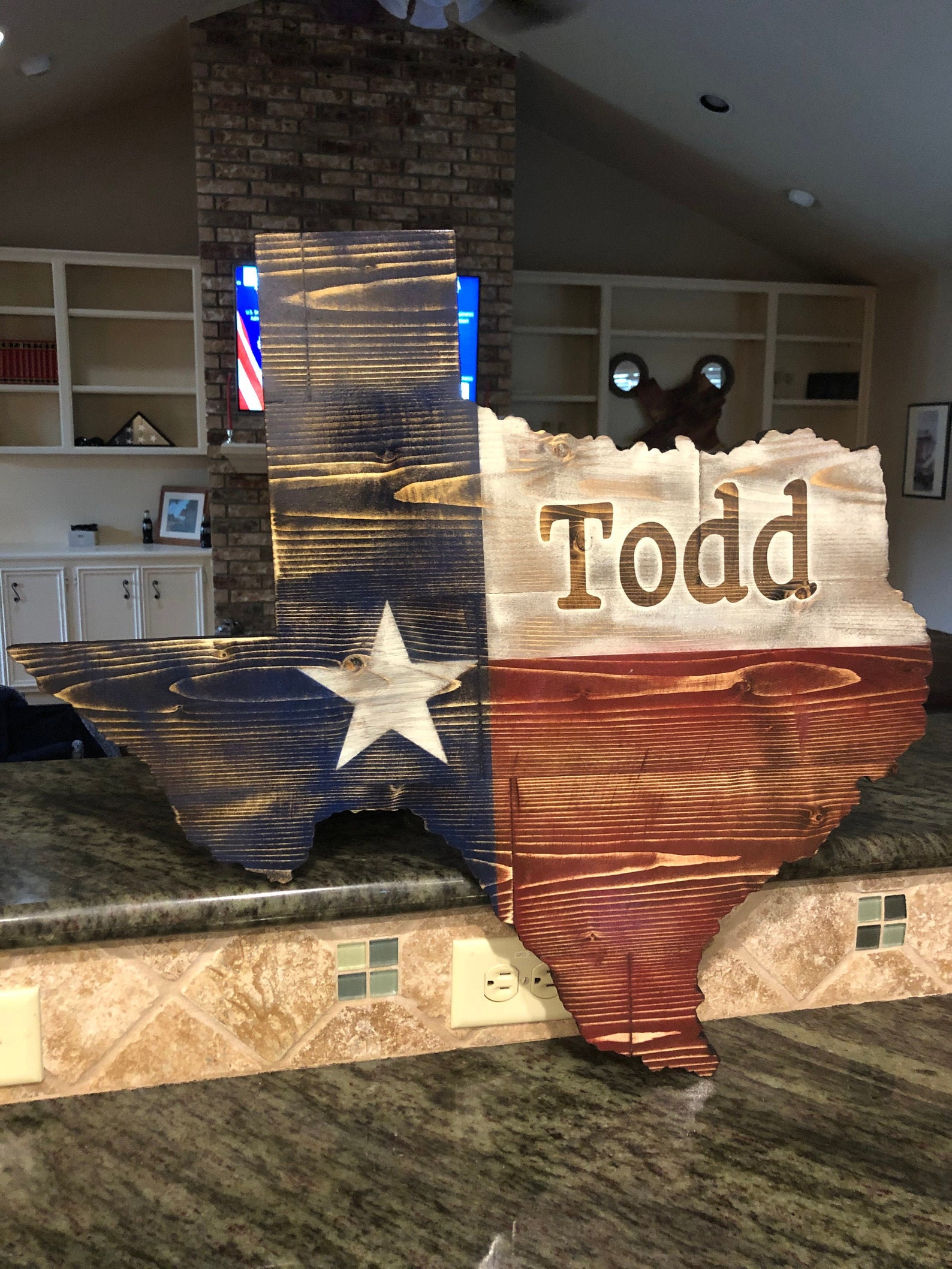 Personalized Texas Flag Wood Sign Wood Wall Decor Home - Etsy