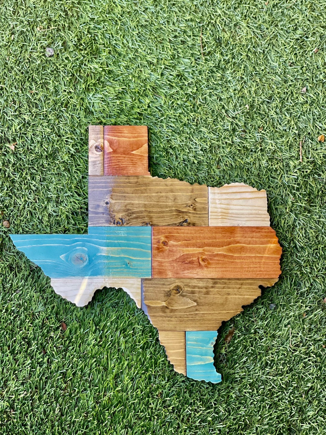 PERSONALIZED AND CUSTOM Multi Color Farmhouse Rustic Texas Cutout Wood ...