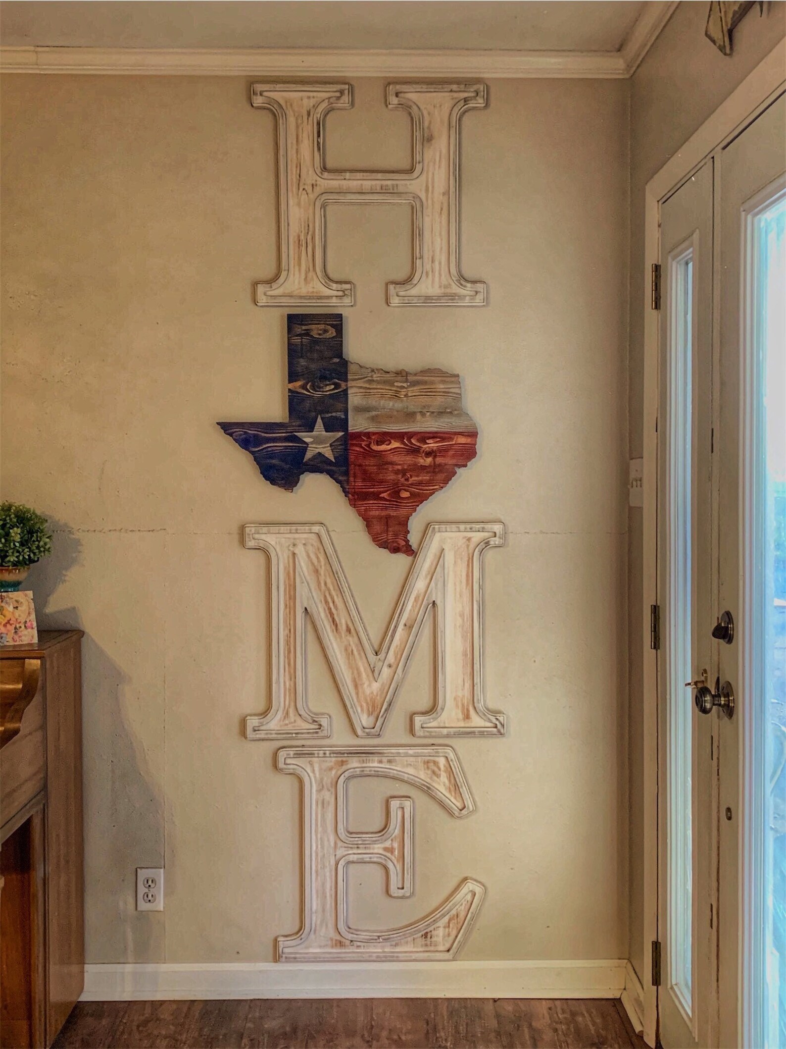 Personalized Texas Flag Wood Sign Wood Wall Decor Home - Etsy