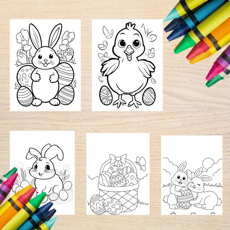Easter Coloring Pages,quick and Easy Printable PDF Activity for All Age ...