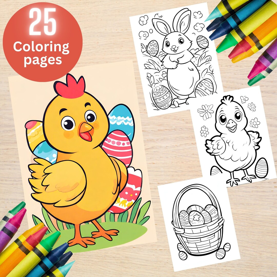 Easter Coloring Pages,quick and Easy Printable PDF Activity for All Age ...