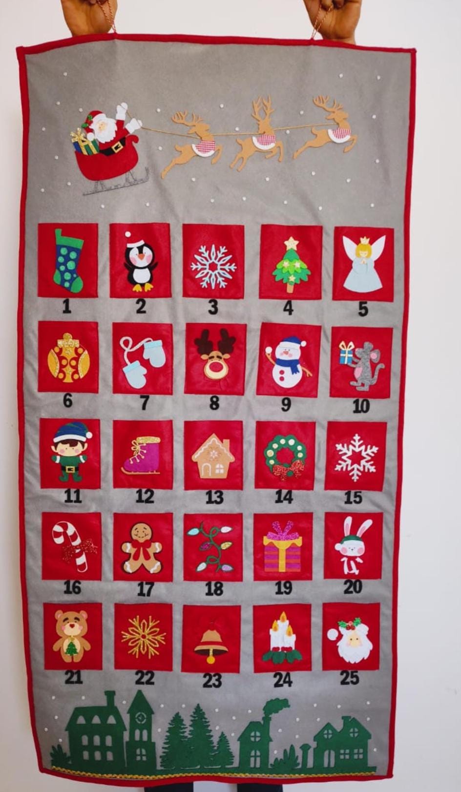 Christmas Advent Calendar Pattern PDF - Felt - Sewing Pattern for ...