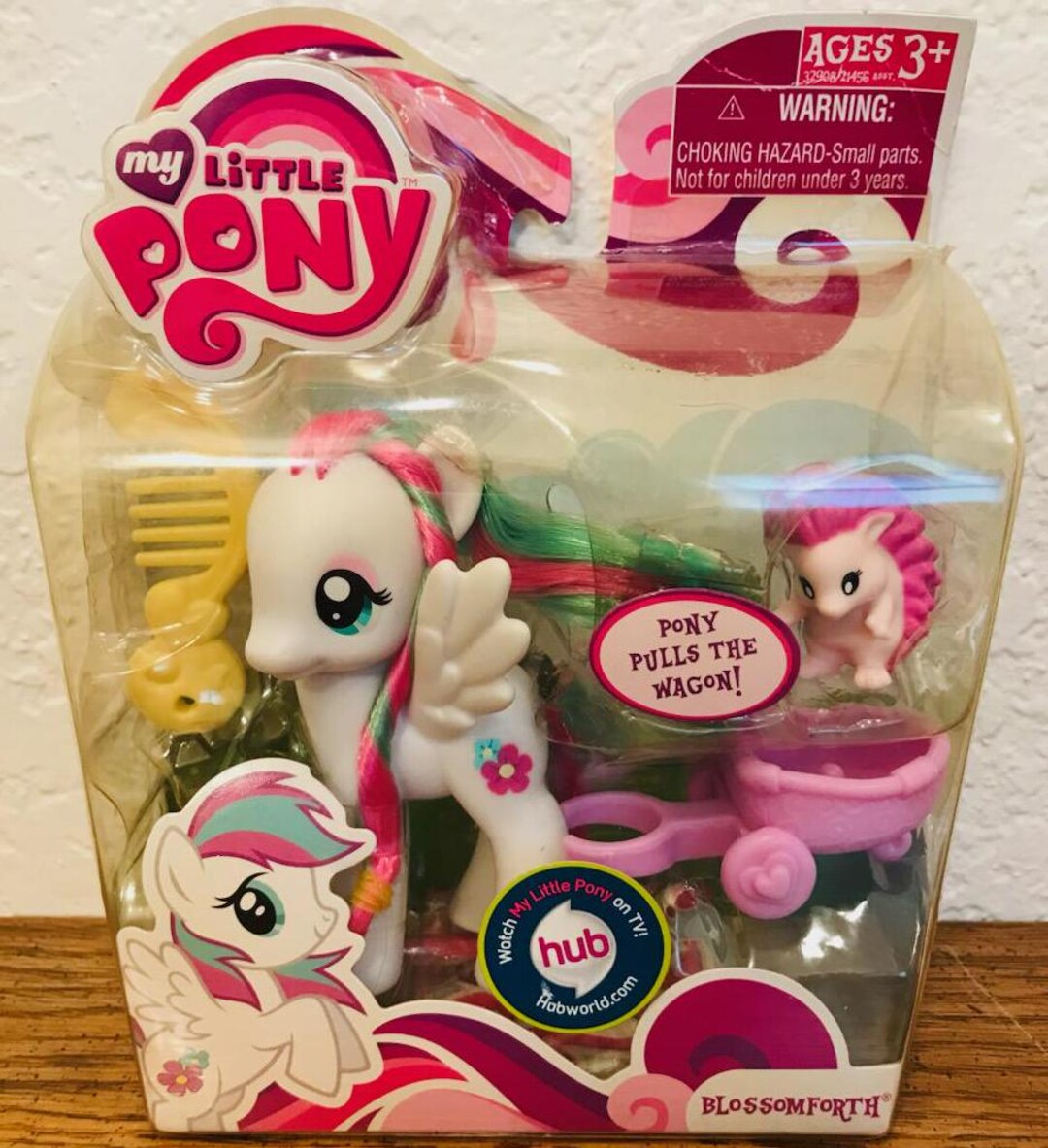 My Little Pony BLOSSOMFORTH G4 Pegasus - Hedgehog, Wagon, Comb, MIP ...