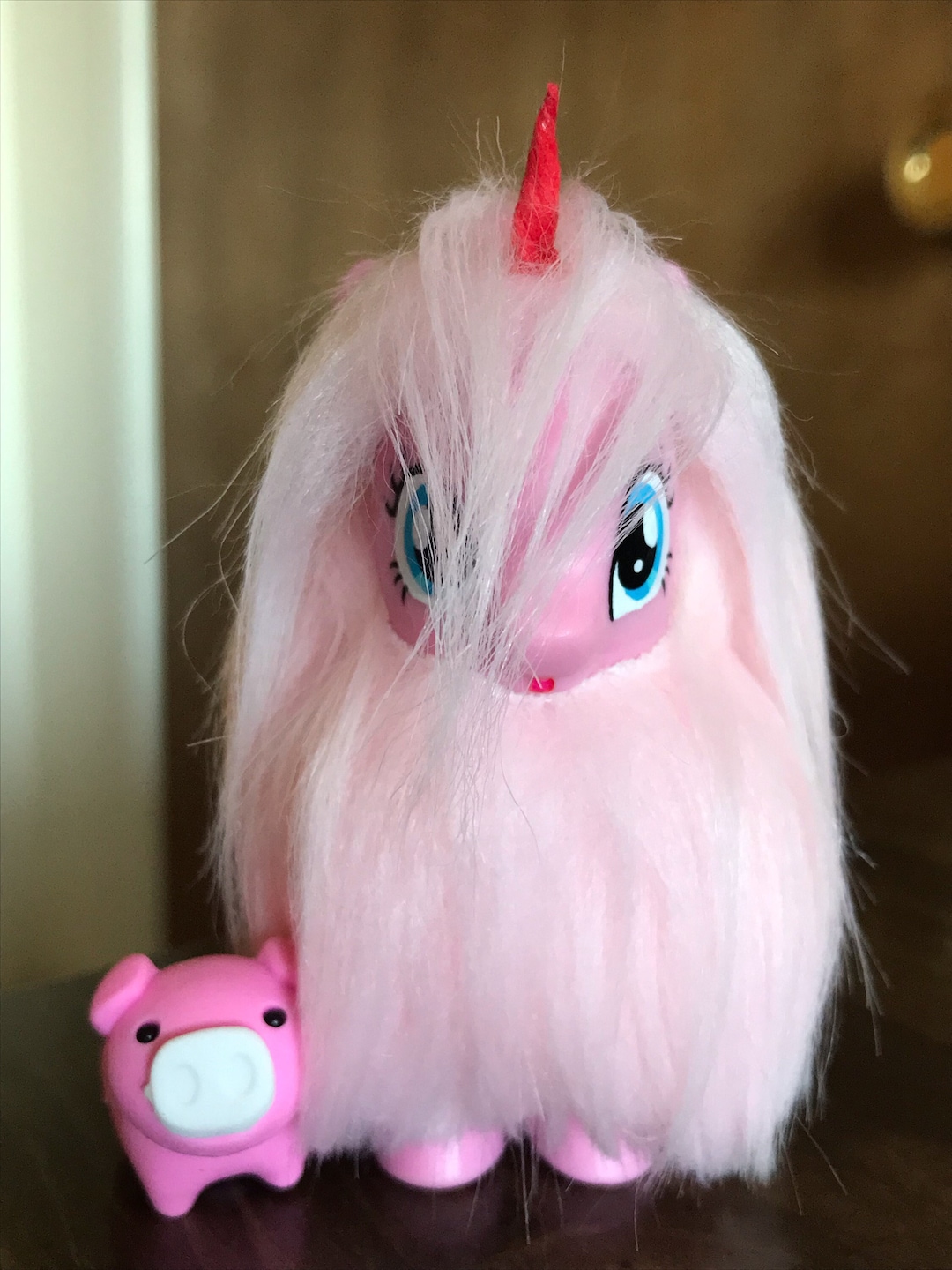 My Little Pony FLUFFLE PUFF PFUDOR, G4, 3 Mlp, Handmade, Pink Shag Fur ...