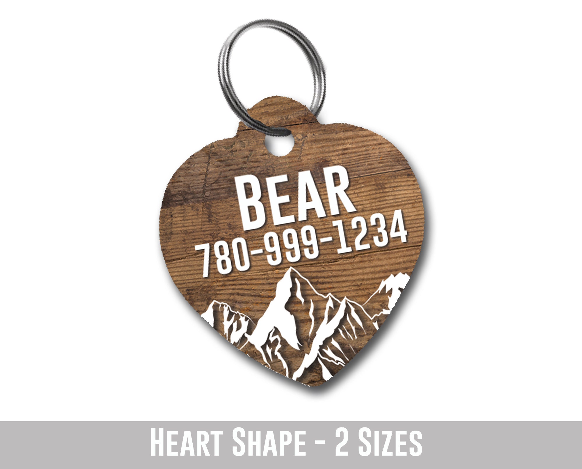 Rustic Dog Tag Mountain Dog Tag for Dogs Personalized Pet ID | Etsy