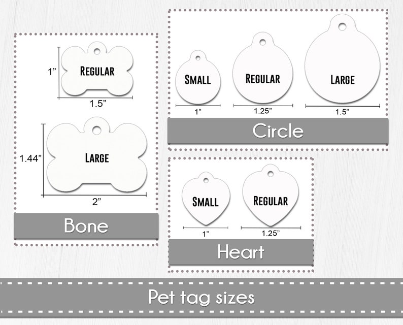 Cookie Dog Tag Bone Heart Circle Dog Tag for Dog Pet ID Tag - Etsy