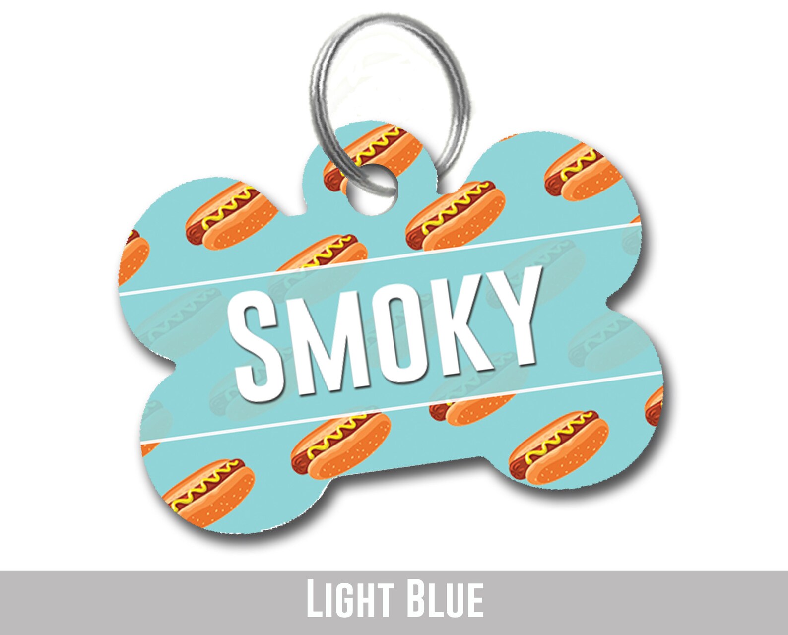 Hot Dog Pet Id Tag Dog Tag for Dogs Personalized Pet ID Tag - Etsy