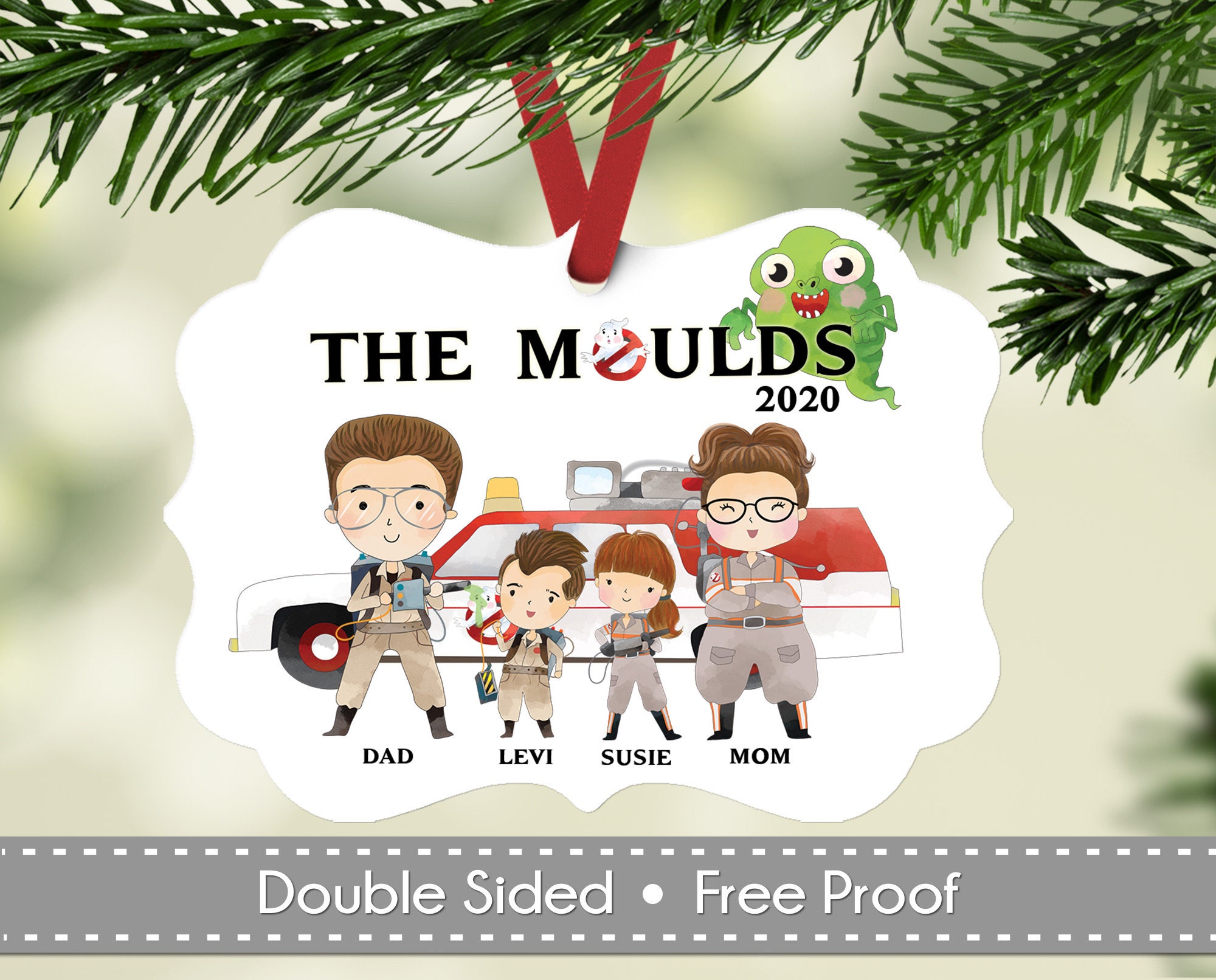 Ghostbusters Family Ornament Personalized Christmas Tree | Etsy
