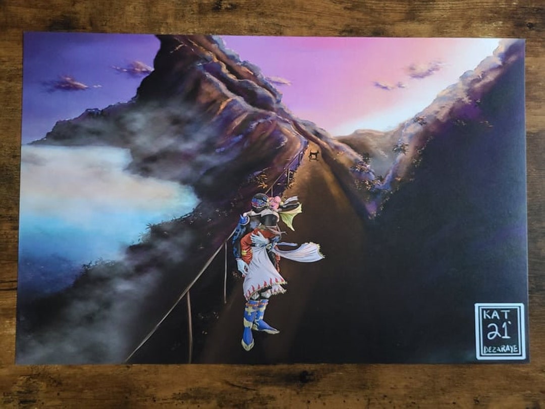 Final Fantasy VI - Shadow and Relm Arrowny Print - 8.5x11, 11x17, 12x18 ...
