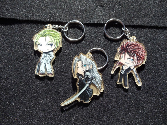 Final Fantasy VII Sephiroth Rufus Reno Charms Keychains | Etsy